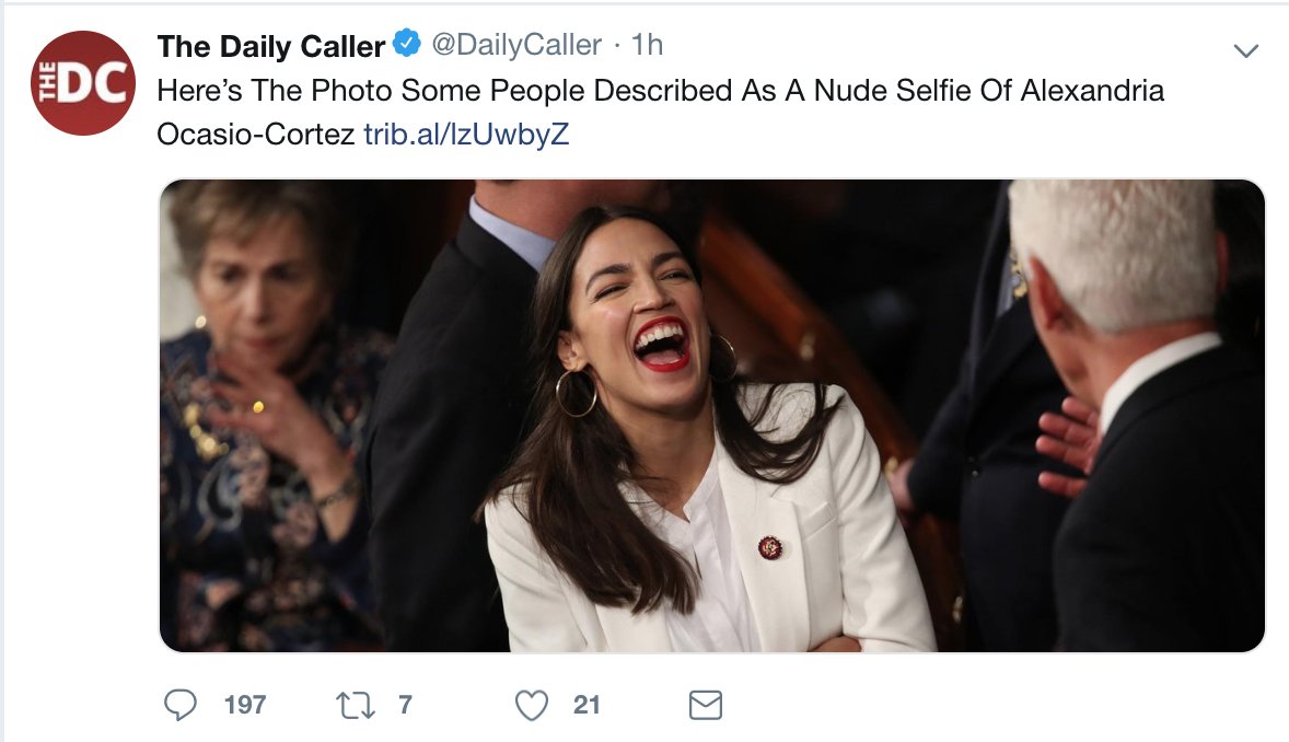 The Daily Caller (Tucker Carlson's rag) posts a fake AOC nude selfie ...