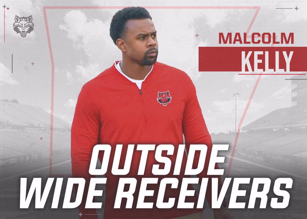 Malcolm Kelly new Outside WR coach at Arkansas State : r/CFB