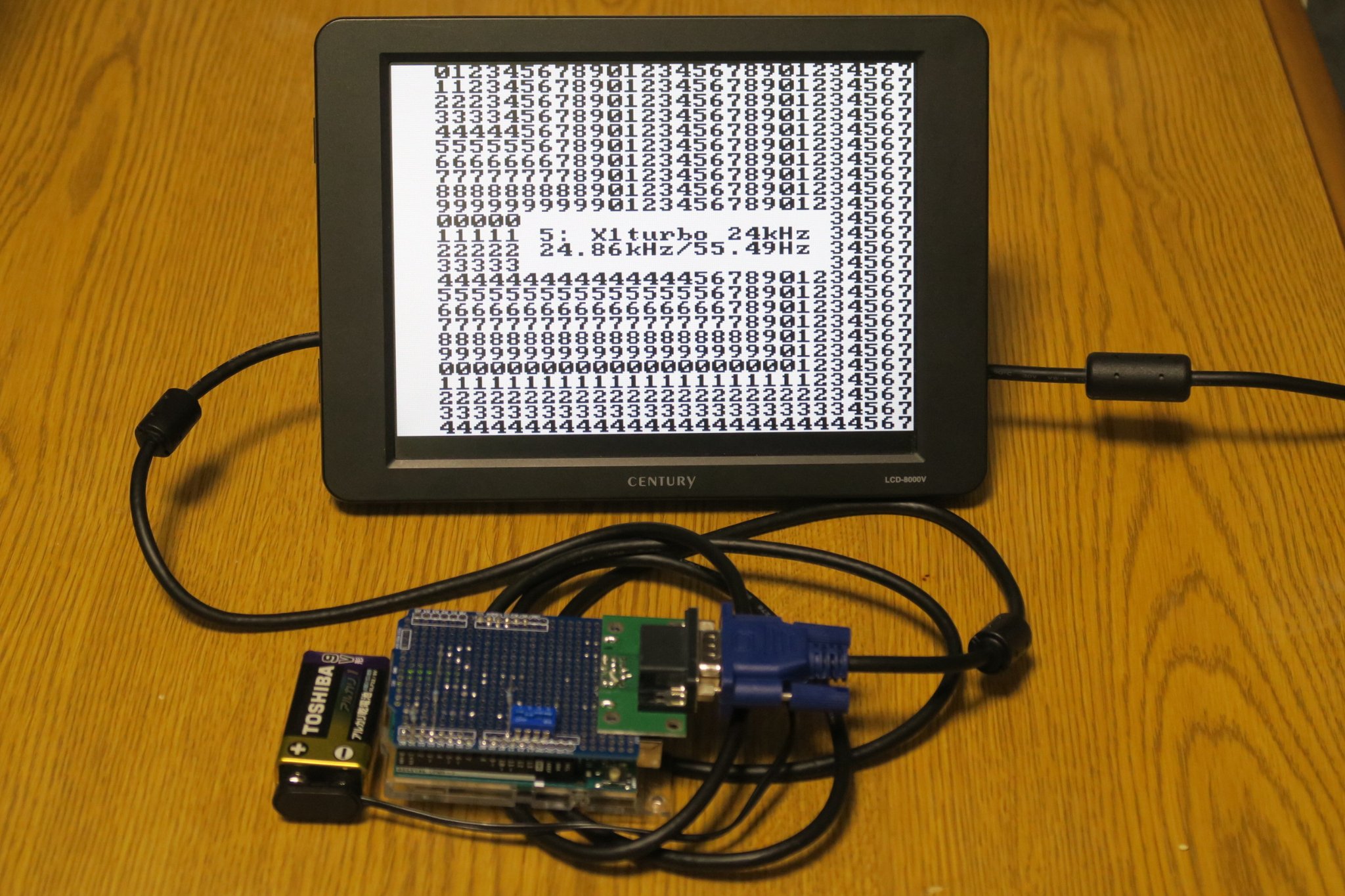 後藤 浩昭 / GORRY on Twitter: "よし、おおむね完成／Arduino uno単体で15/24/31kHzRGB映像信号生成実験成功 https://t.co ...