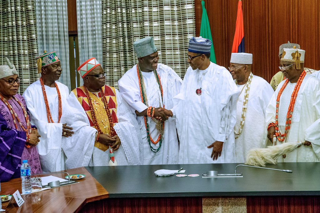 Buhari meets South west traditional rulers in Aso Rock (photos ...