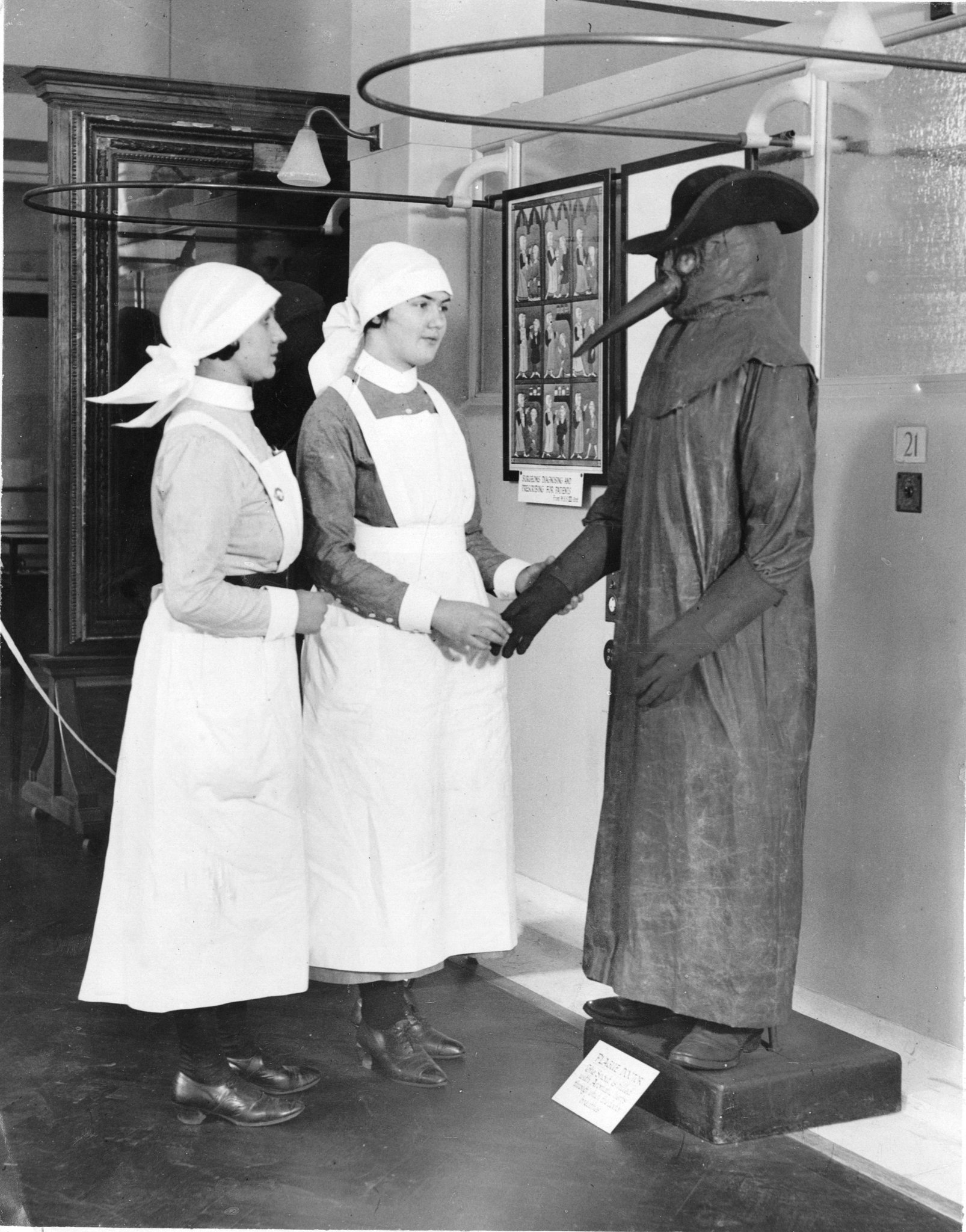 Royal College of Nursing Libraries 💙 on Twitter: "Two nurses making friends with a plague doctor ...
