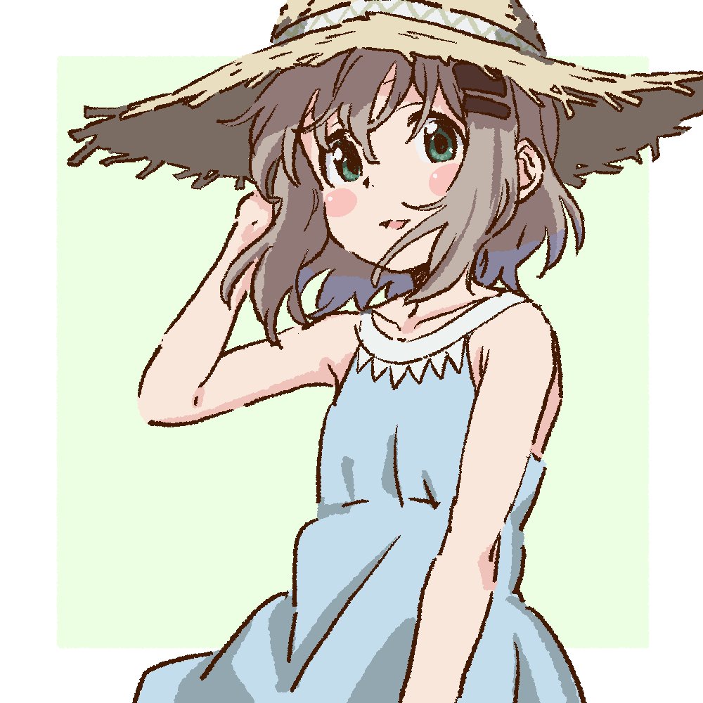 「あおいrkgk 2値で描いたら早くなるかと思ったらそんなにだった... 」|YKRのイラスト