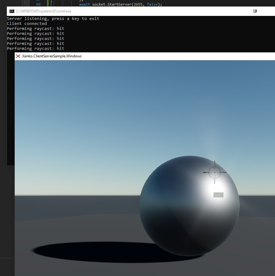 Stride on Twitter: "Made a quick #Xenko Game + .NET Core headless server (raycast processing ...