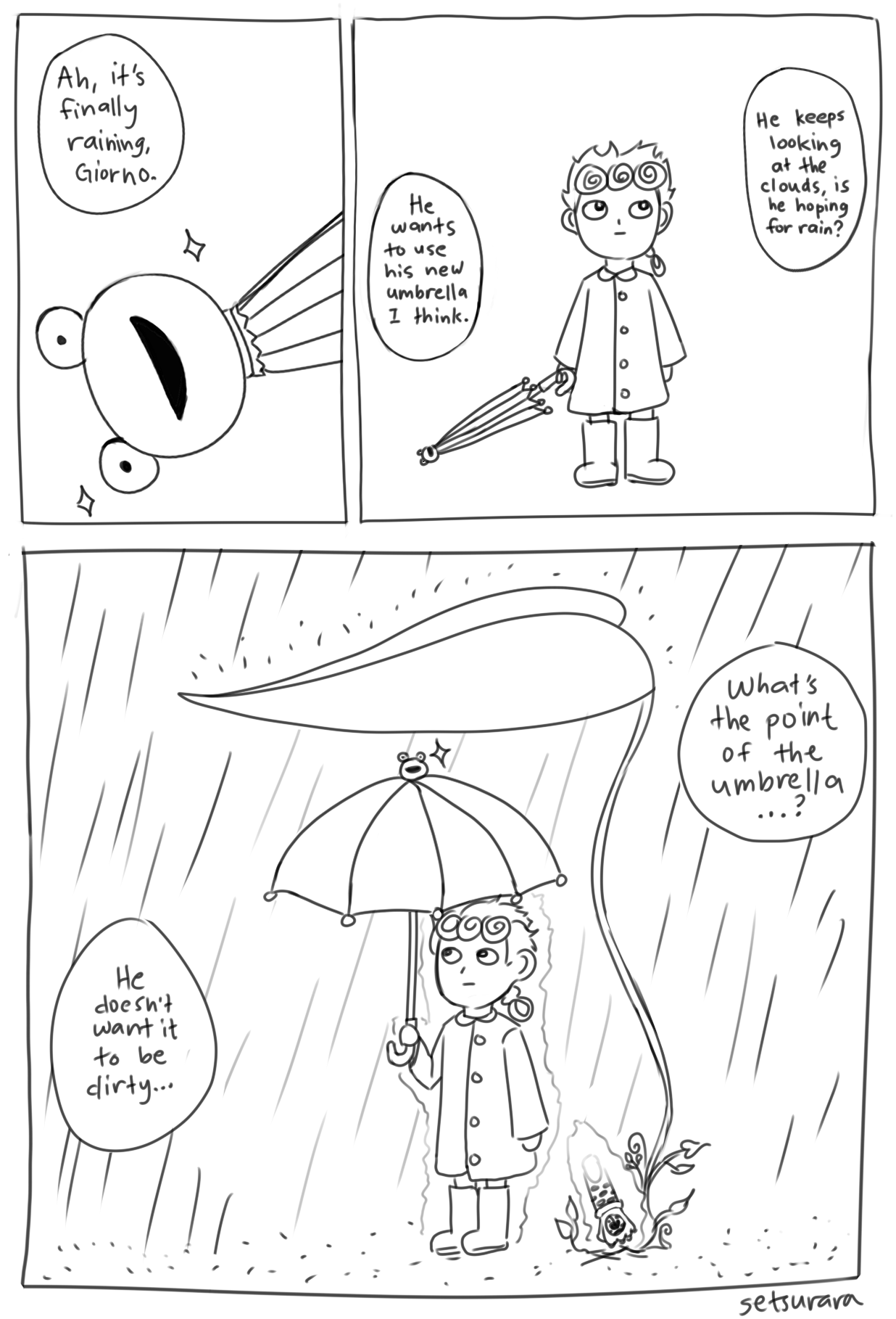 yuu ️ on Twitter: "redrew my favorite mob psycho 100 omake with giorno as mob because my brain ...