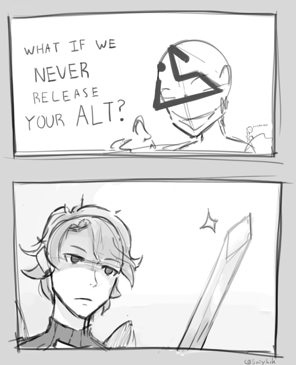 「IS needs to release his alt. 2 panel comic? 」Saiykikの漫画