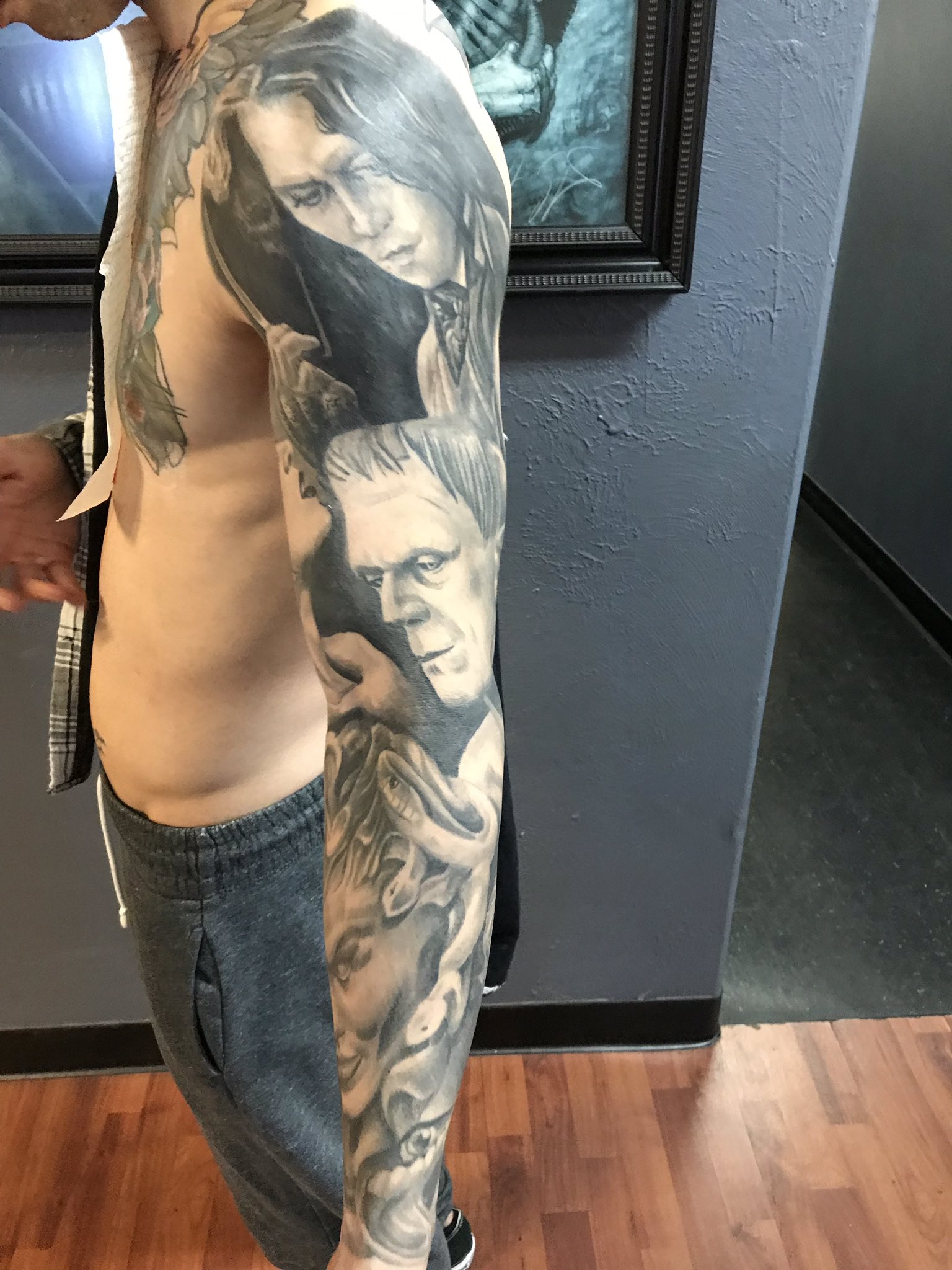 Horror Movie Tattoo Half Sleeve