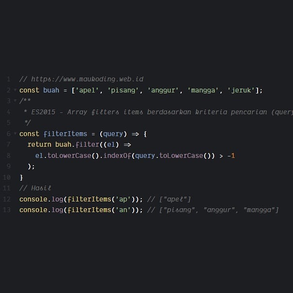 MauKoding on Twitter: "#javascript #es2015 #code #coding #coder #filter #tips #koding # ...