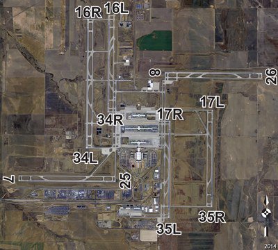 Denver International Airport Runway Map