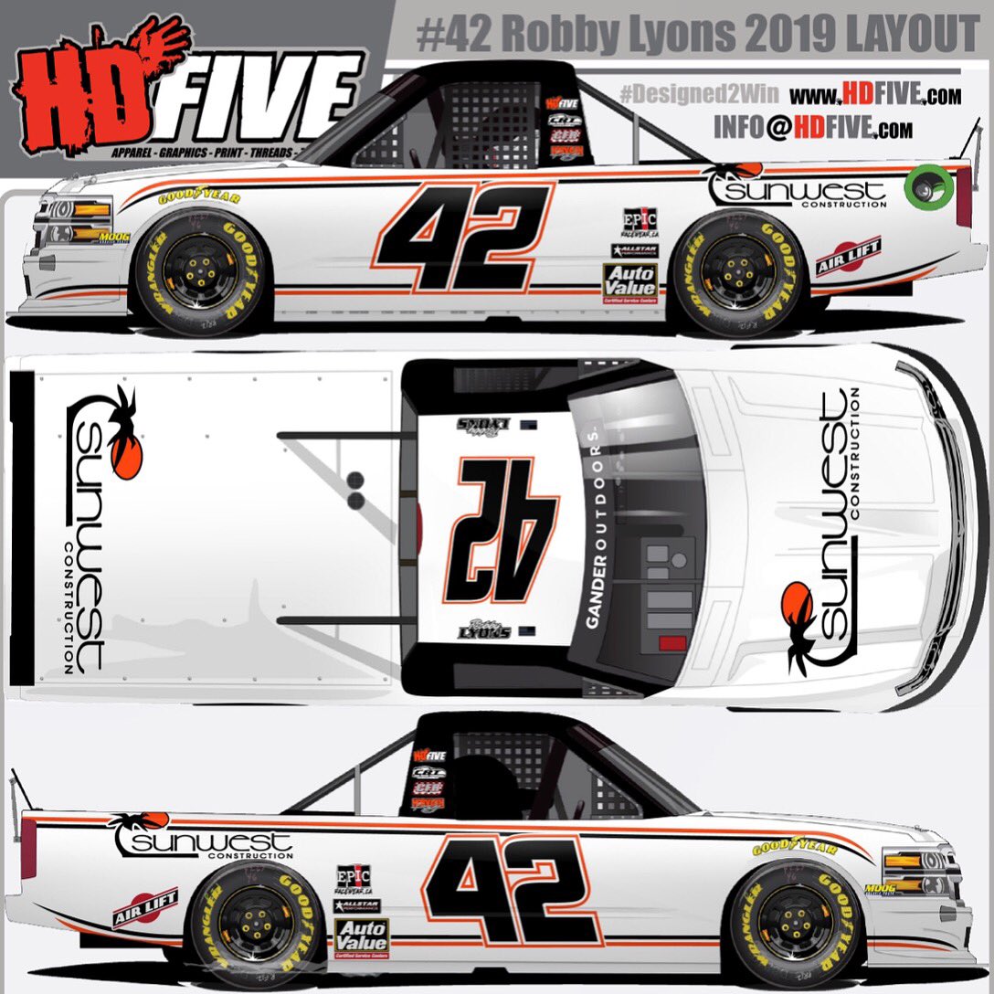 Here is Robby Lyons scheme for Daytona! It’s the design I made for him ...