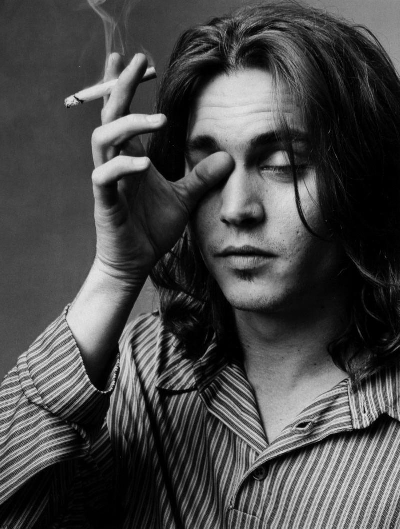 Johnny Depp Smoking Cigarette