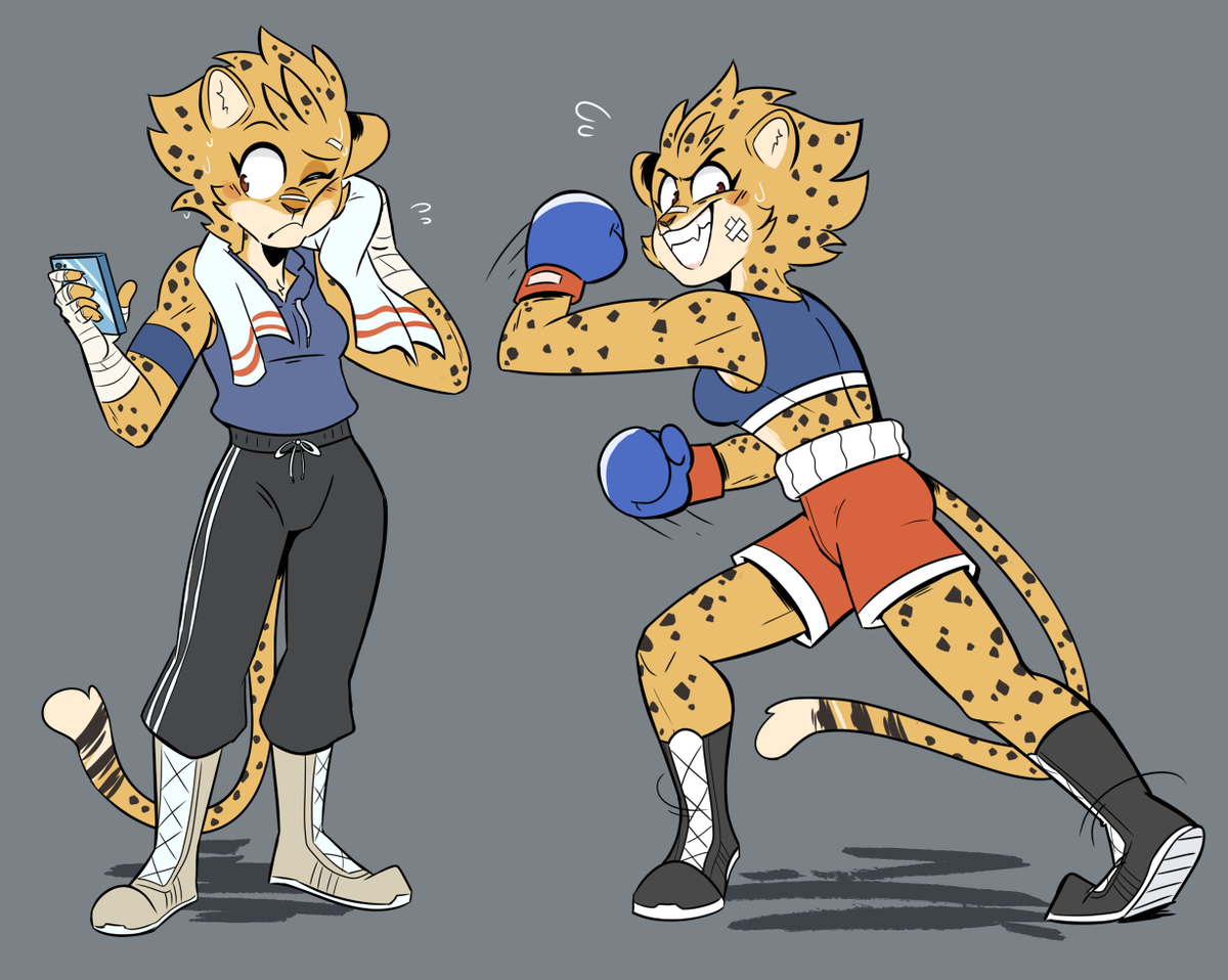 「Cheetah Boxer! ?? Starting the new year 」|Andy Ayalaのイラスト