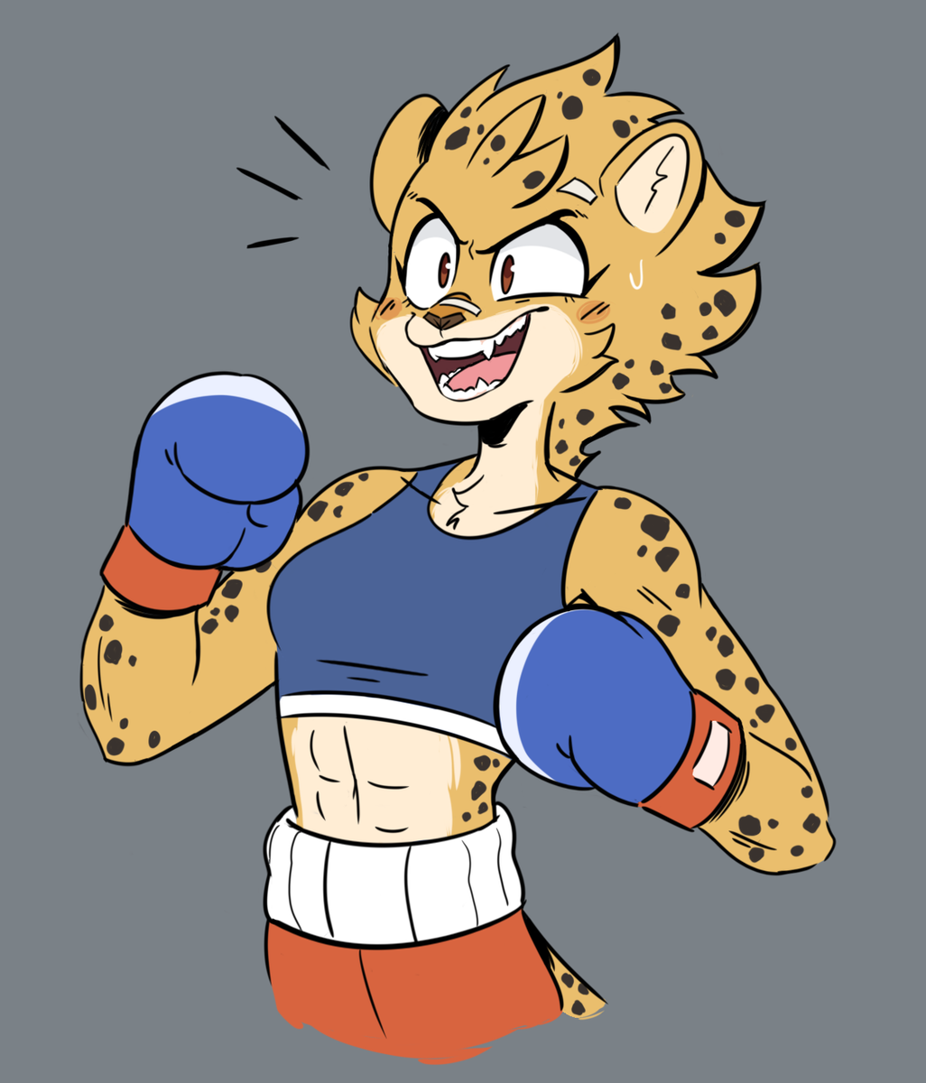 「Cheetah Boxer! ?? Starting the new year 」|Andy Ayalaのイラスト