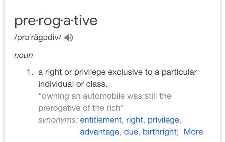 Prerogative Definition