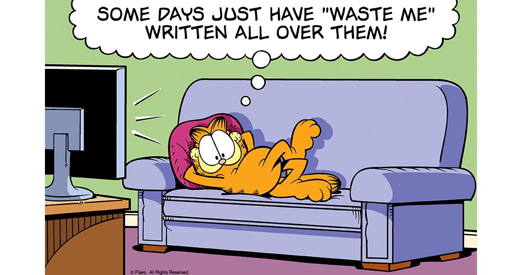 Garfield Feeling Sick At Work