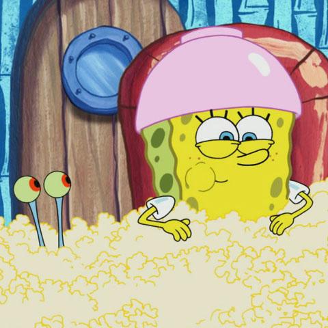 Spongebob Eating Popcorn
