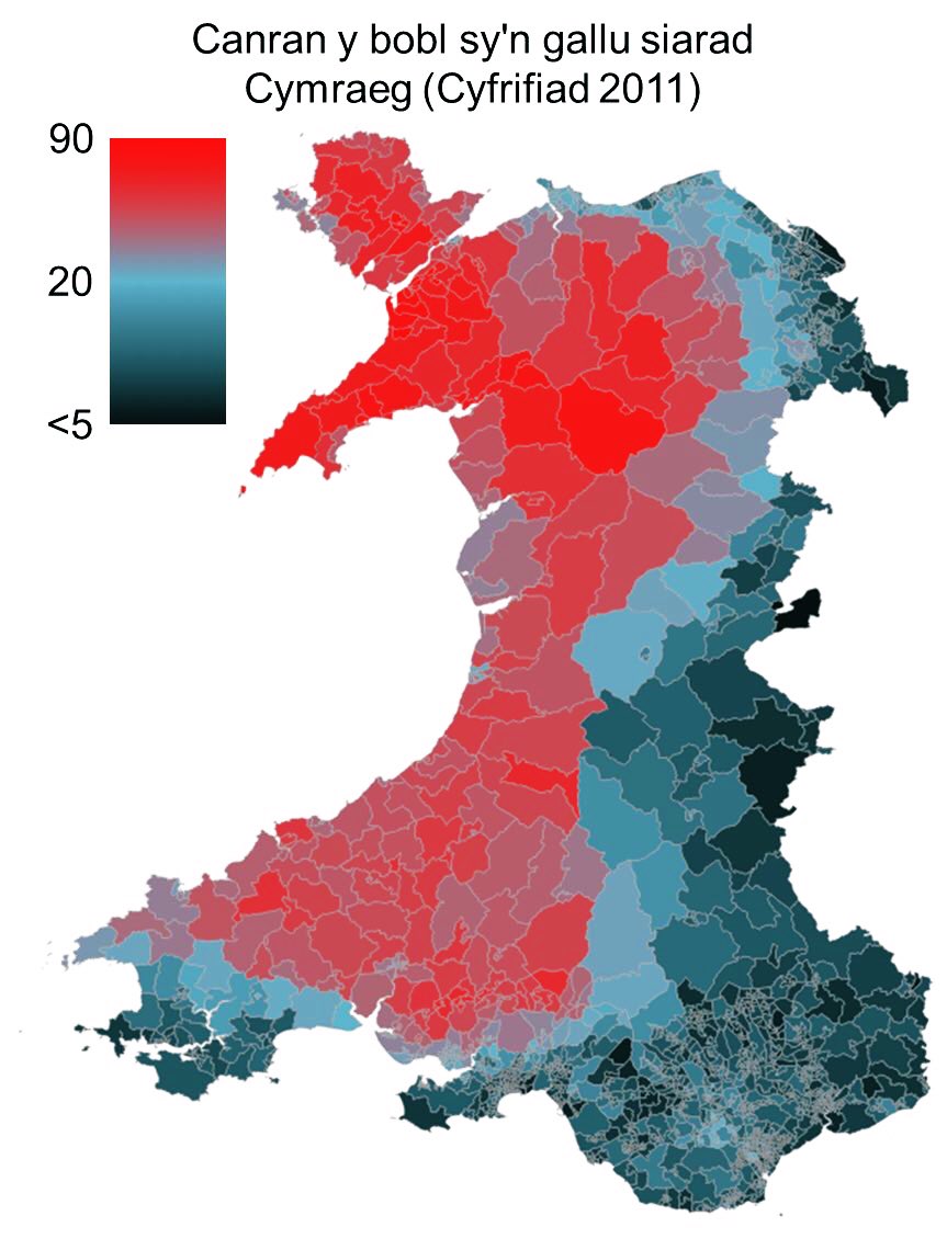 Welsh Language Map