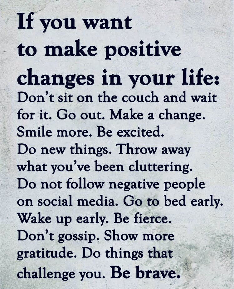 Making Positive Changes