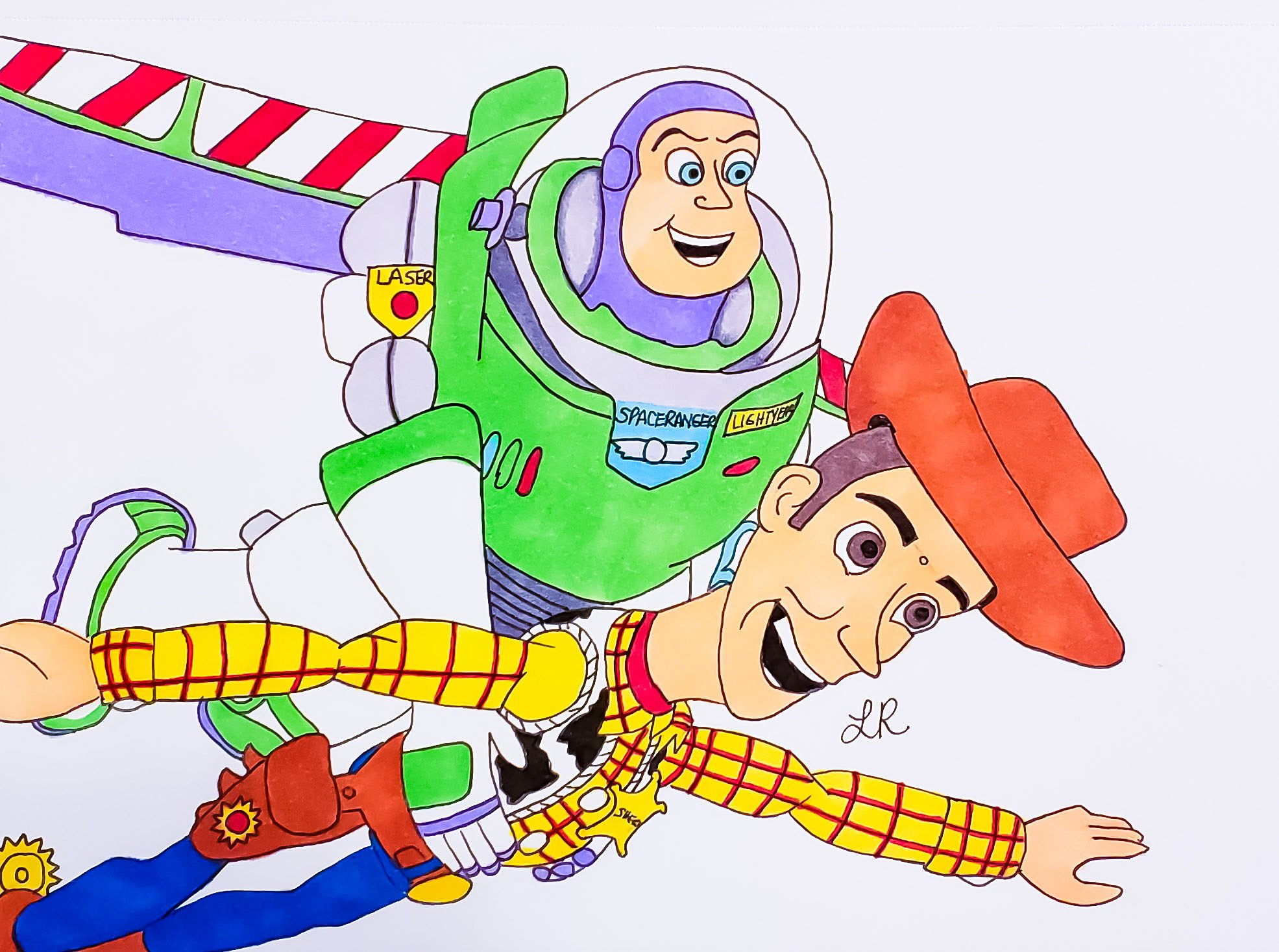 Buzz Lightyear And Woody Drawing
