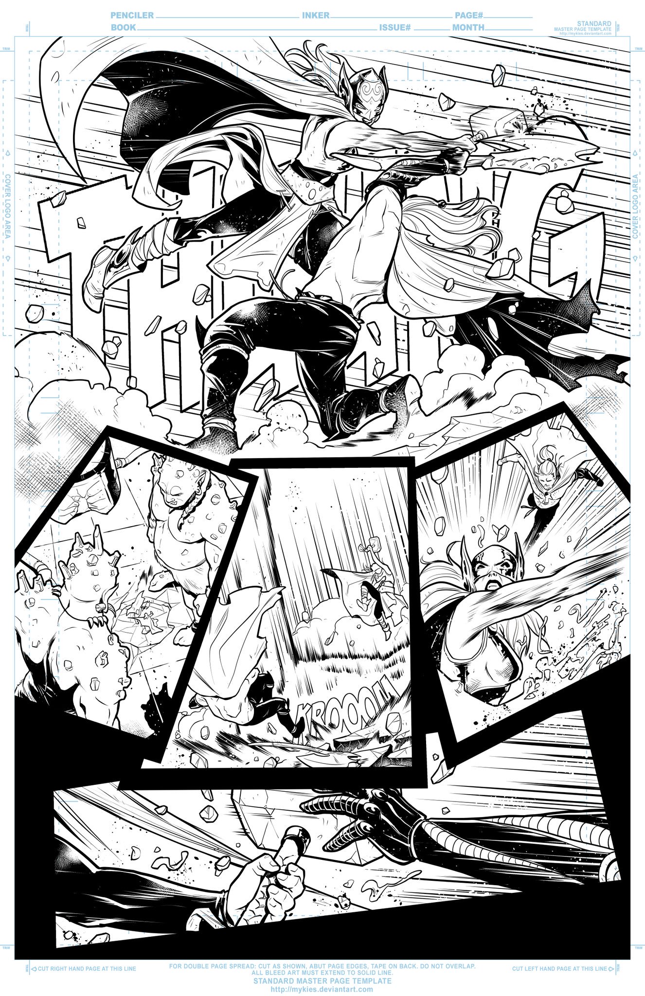 Marvel Comic Page Template