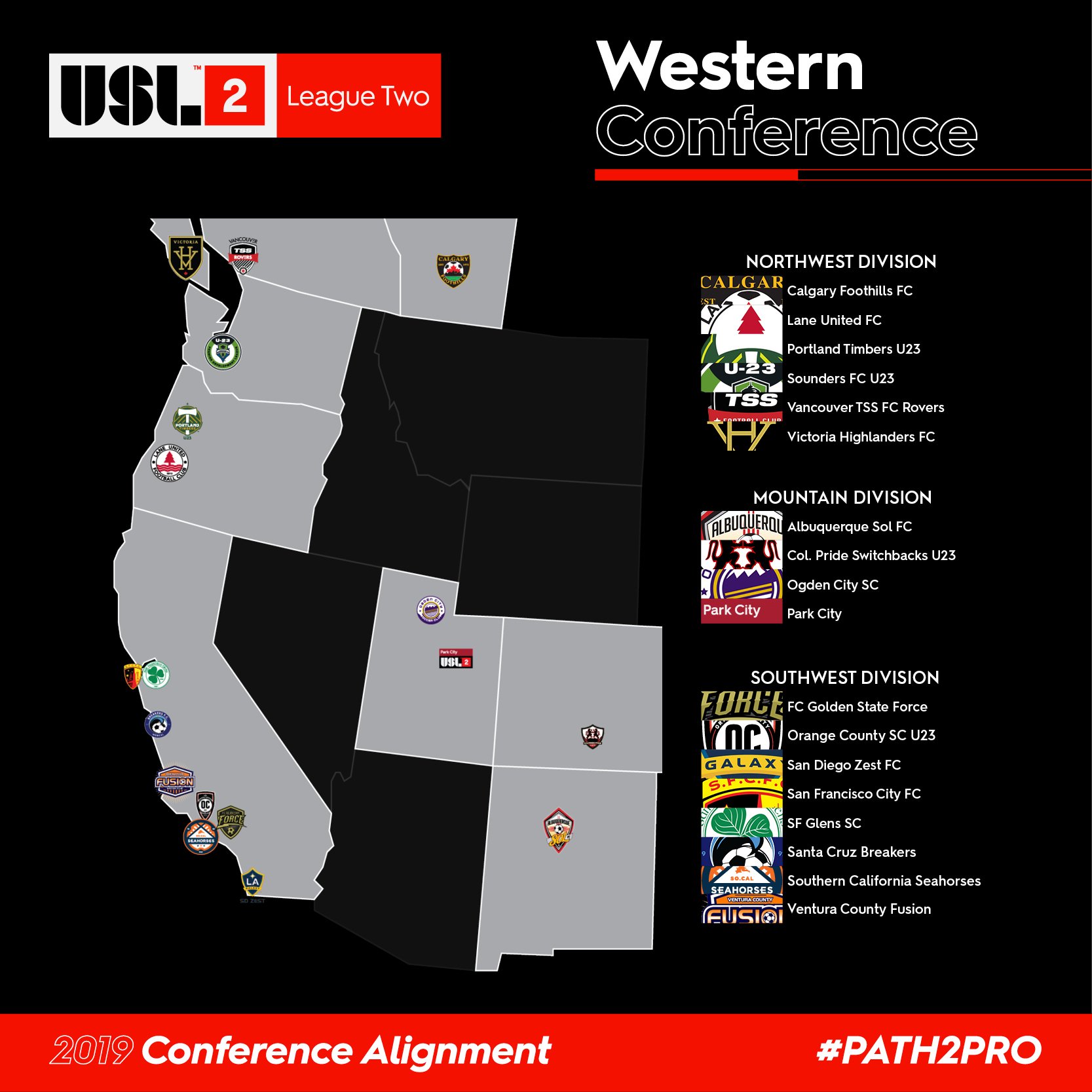 USL League Two on Twitter: "The 2019 season is coming! We begin the conference alignment process ...