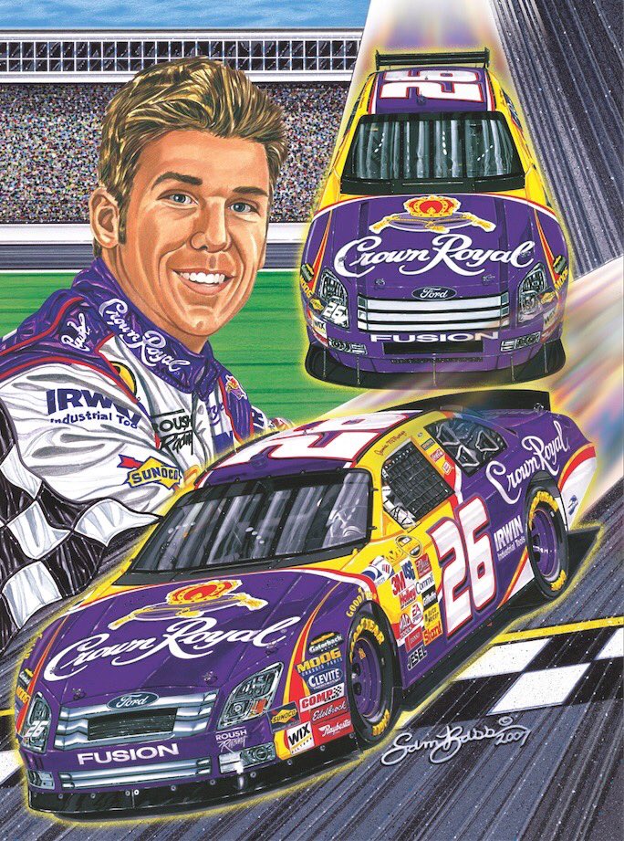 TIL Sam Bass Designed the Crown Royal Roush #26 : r/NASCAR