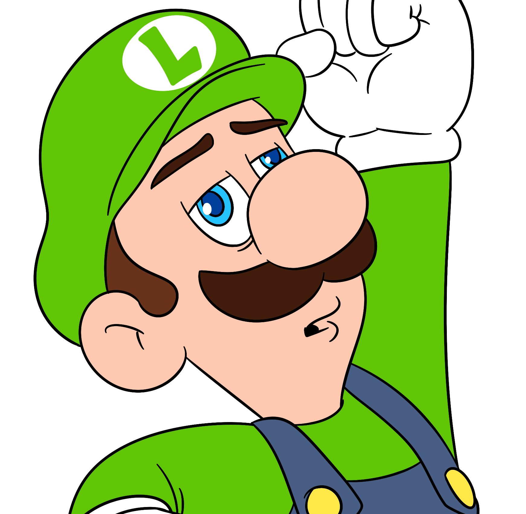How To Draw Luigis Face