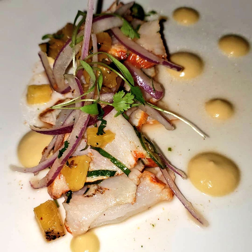 From : Tiradito Al Pastor (Ceviche) - cobia with pineapple sauce ...