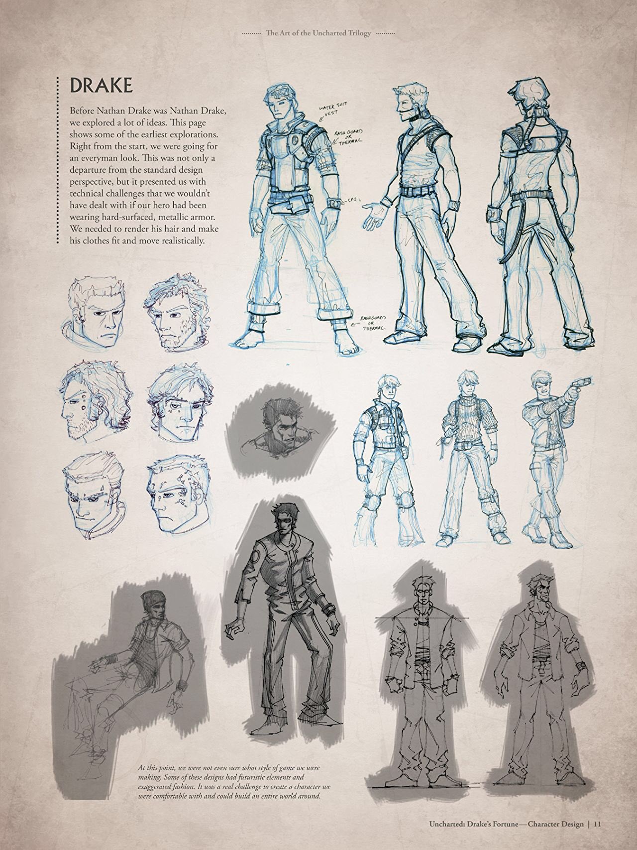 Uncharted Character Concept Art