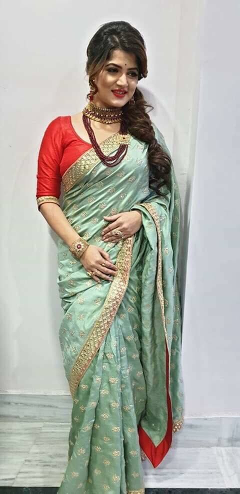 Srabonti Chatterjee In Saree