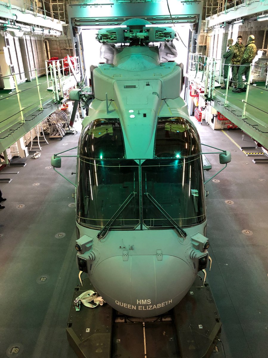 Merlin on the flight deck of RFA Tidesurge, picture taken from HMS ...