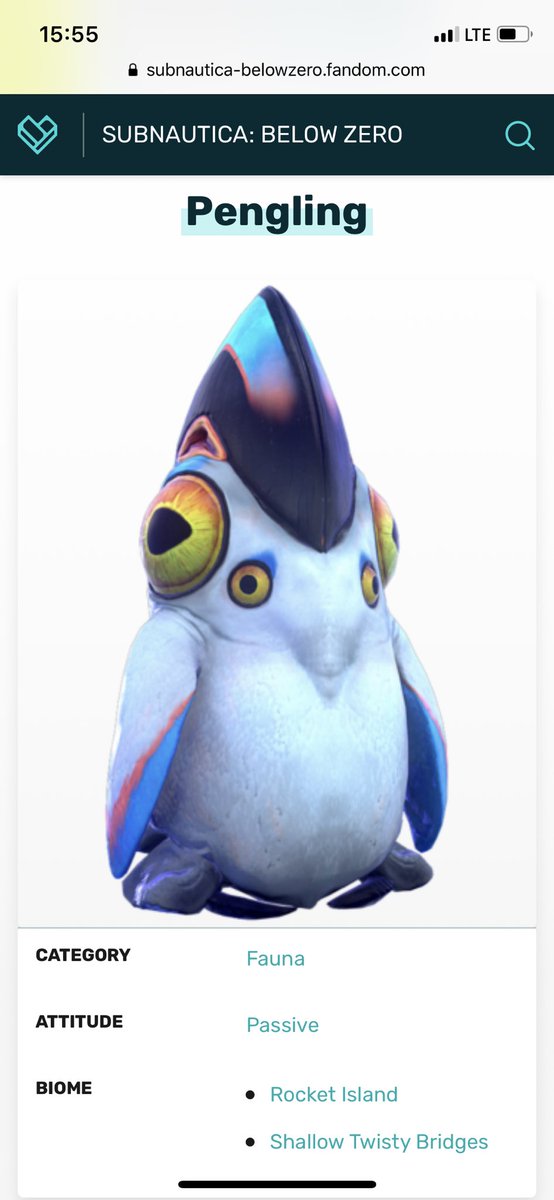 Subnautica below zero pengling - taiaboard