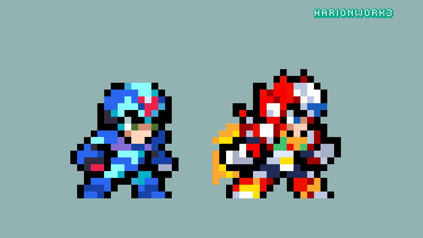 Zero Megaman 8 Bits Perler Beads Zero, Mega Man Pixel Art, Mega Man X