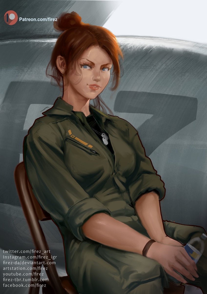 Military Girl Art