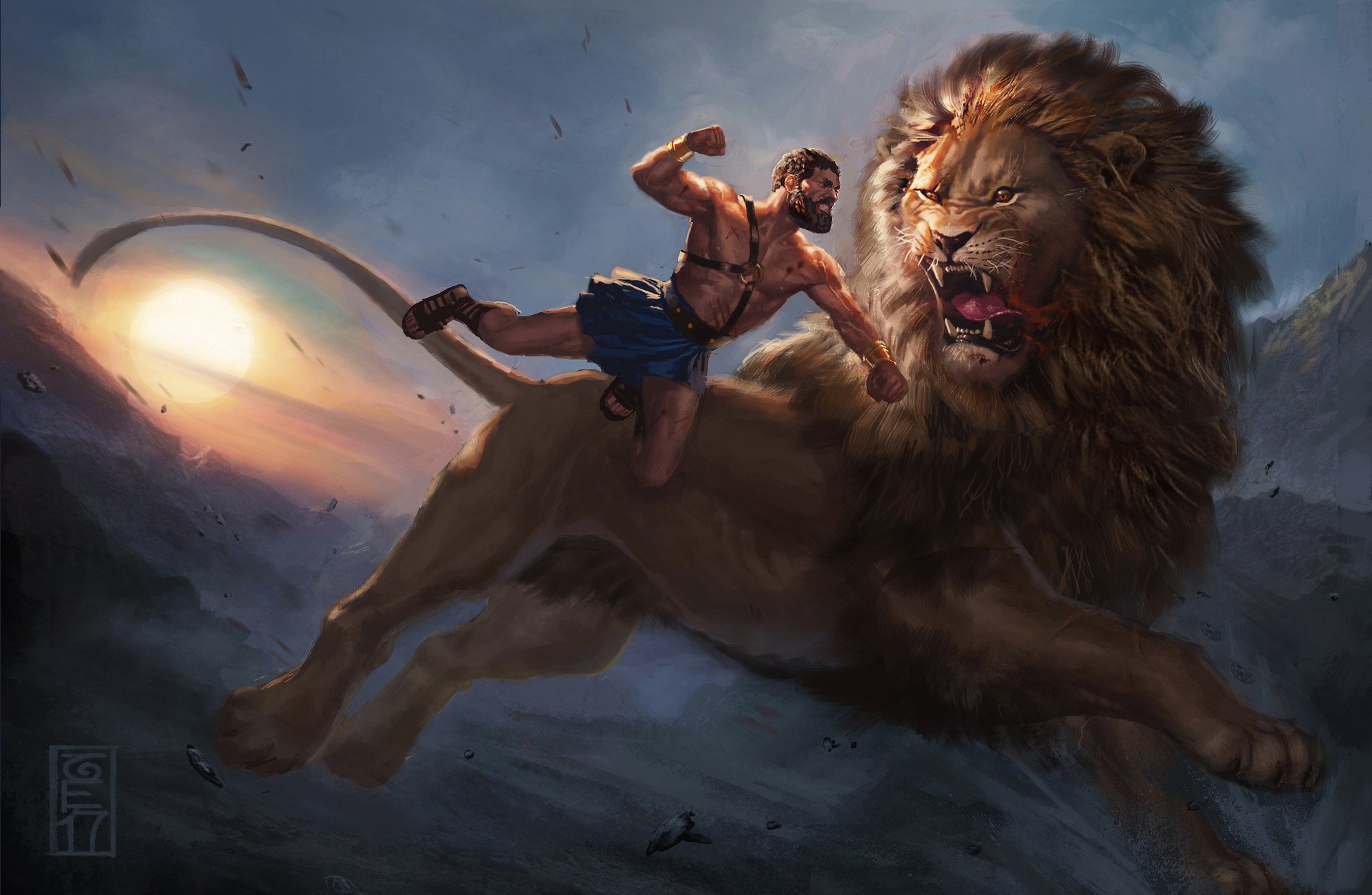 Hércules Y Leo El León