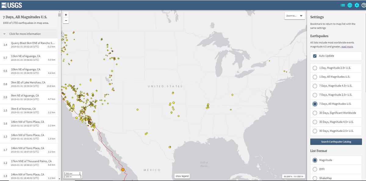 Usgs Real Time Earthquake Map - Map
