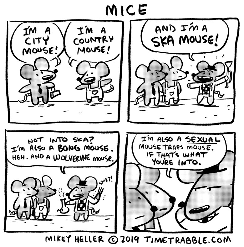 「i drew a comic about mice 」Mikey Hellerの漫画