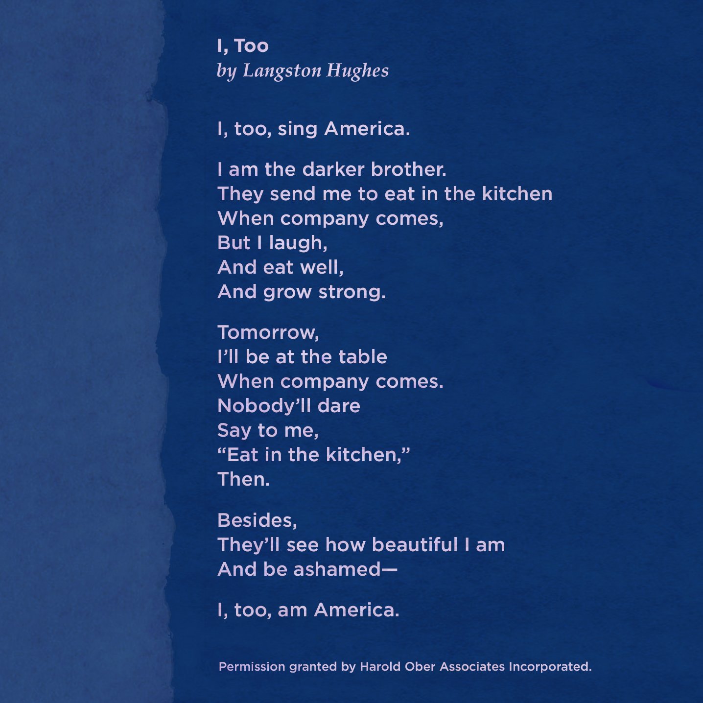 Langston Hughes Poems I Too