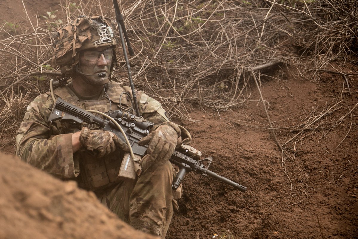 When this USArmy Soldier comes out of his foxhole and see's his shadow ...