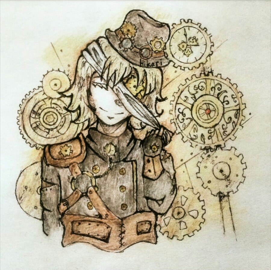 Anime Steampunk Boy Drawing
