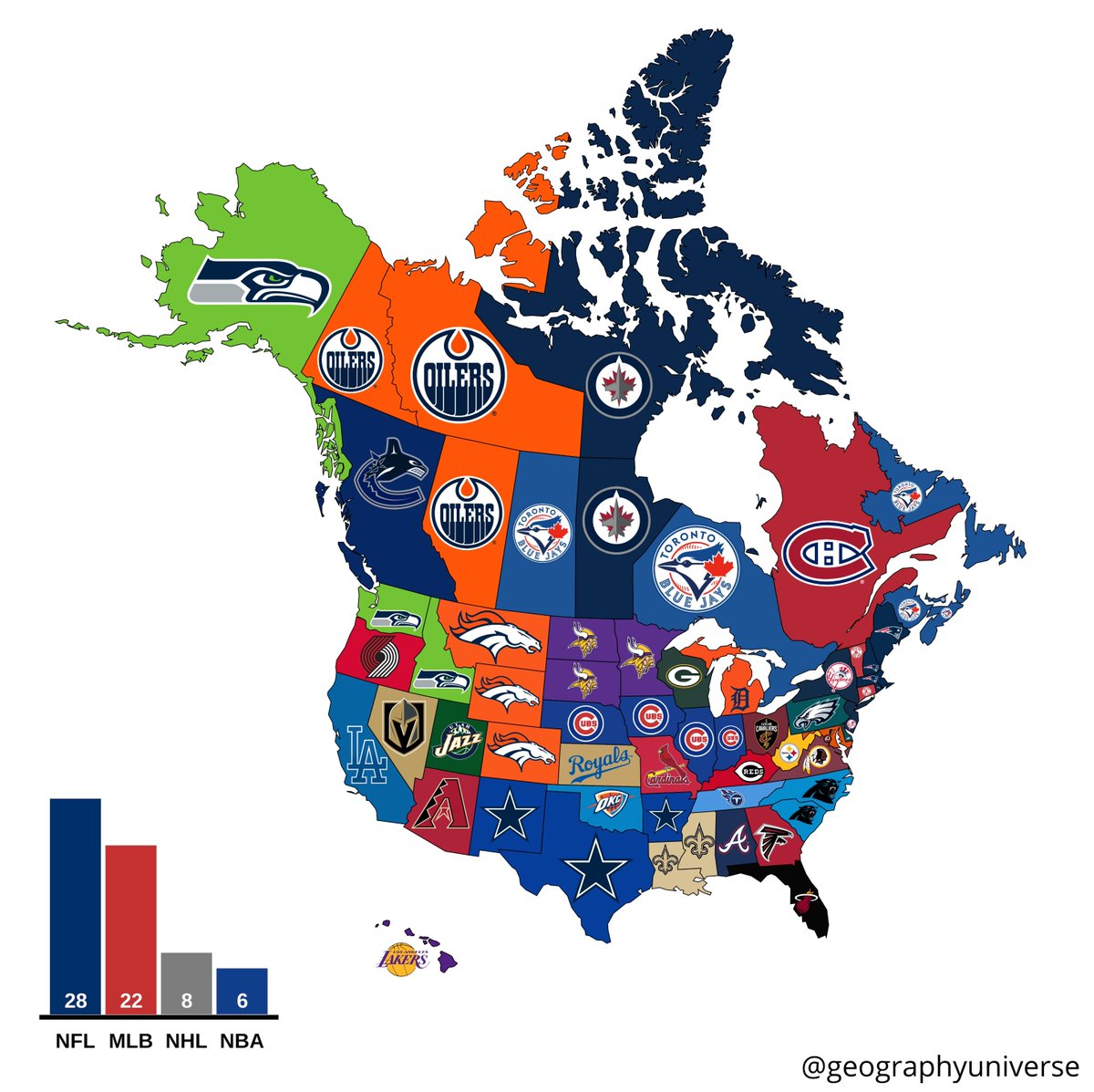 Nba Map Teams Logos Sport League Maps Maps Of Sports Leagues