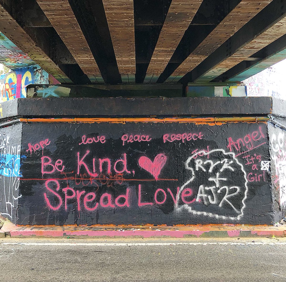 Peace And Love Graffiti