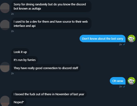 Tach on Twitter: "A former dev of a Discord mod bot, who wishes to stay ...