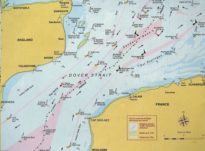 Dover Strait Map