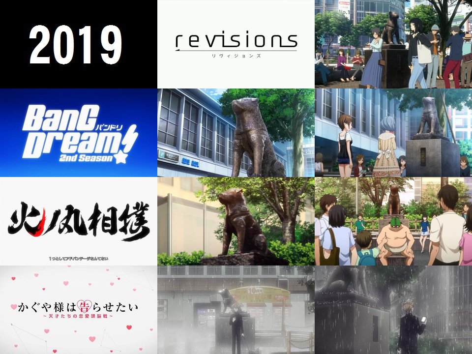 Ruby & Emmeline on Twitter: "最近のアニメの忠犬ハチ公像（渋谷駅ハチ公口）追加 ①すばらしきこのせかい(2021) 1話 ②東京リベンジャーズ(2021) 1話 ...