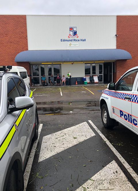 Paramedic Kirily stopping by the Edmund Rice Hall Evacuation Centre for ...