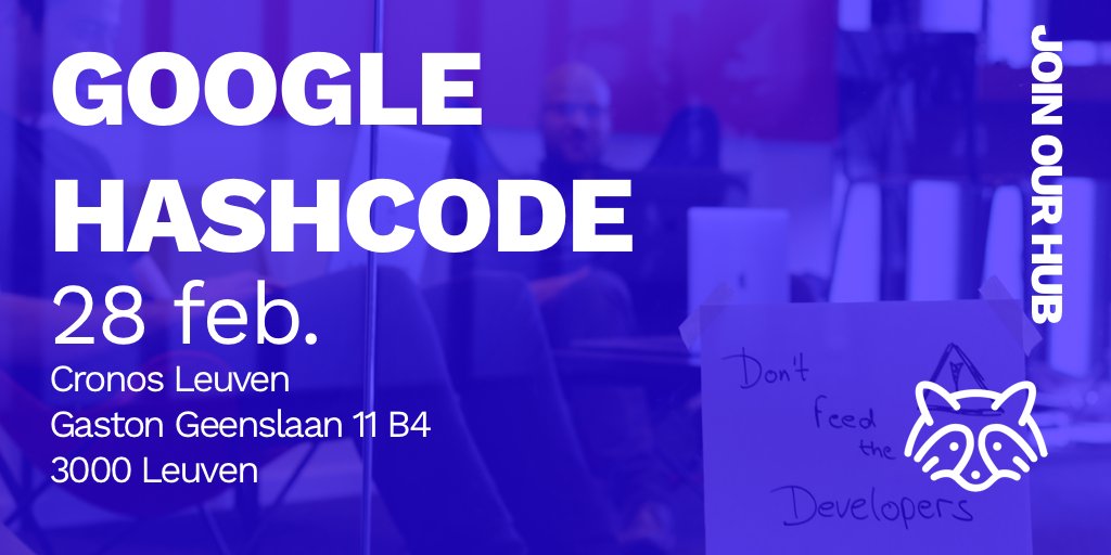 Raccoons on Twitter: "GOOGLE HASH CODE 🤓 Raccoons created a Hub for you and your friends to join ...