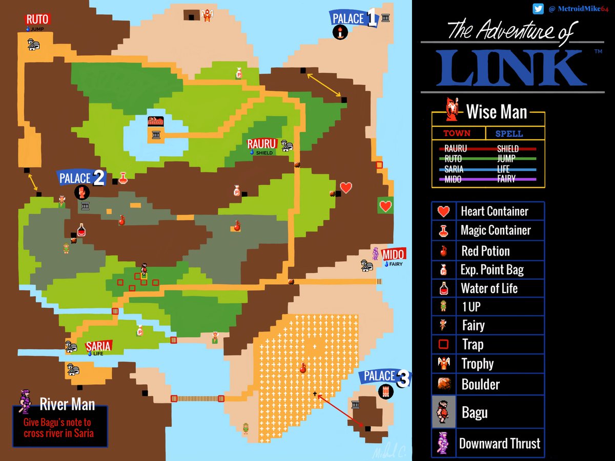 Zelda 2 Nes Map