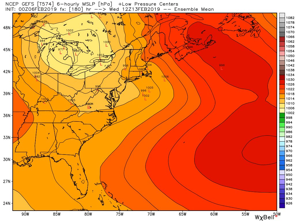 WeatherBELL on Twitter: "Miller B type nor'easter look as we head into ...