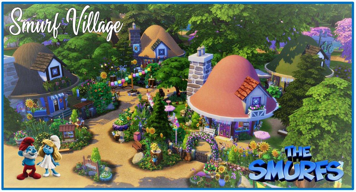 Smurf Mushroom Village