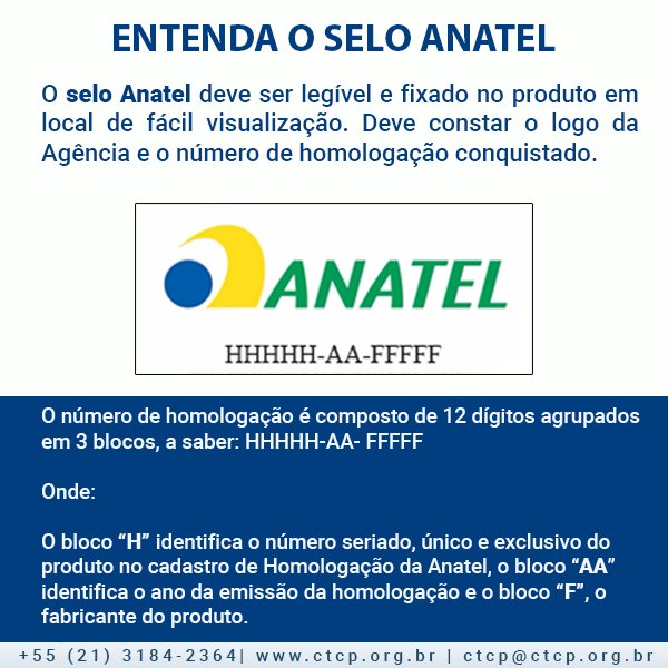 O SELO ANATEL - CTCP